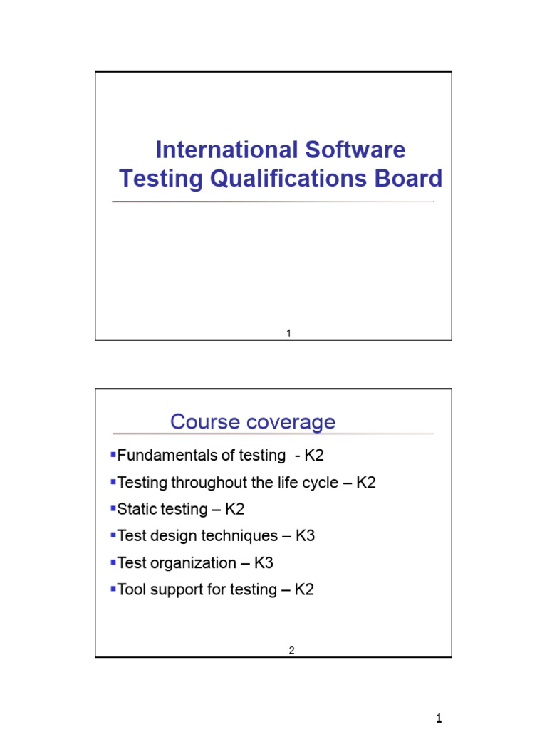 ISTQB Fundamental CMatl Ver0a | PDF | Software Testing | Software ...