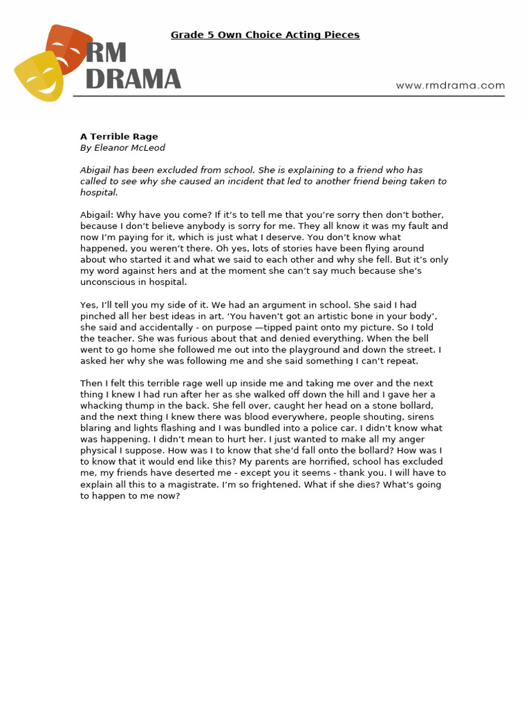 Grade 5 Acting Pieces for Performance | PDF | The Hound Of The Baskervilles