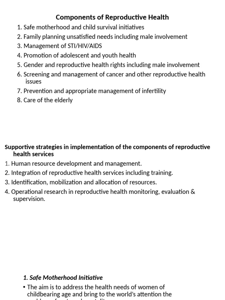 Reproductive Health Plan | PDF | Sexually Transmitted Infection ...