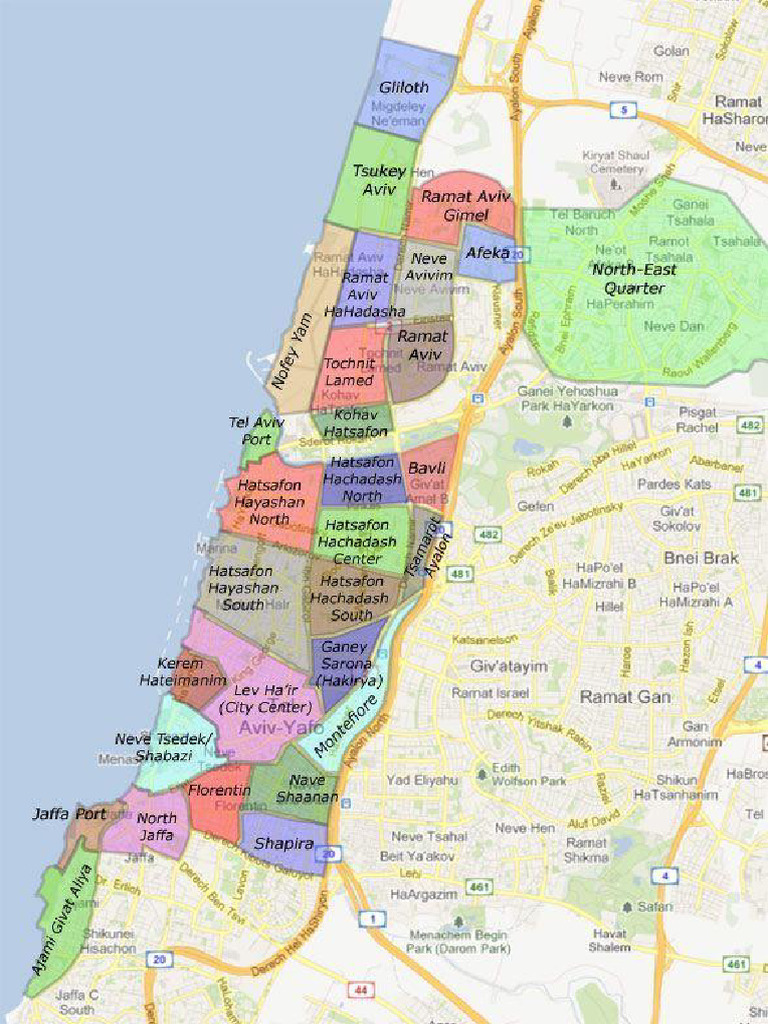 Tel Aviv Mapa Barrio PDF | PDF