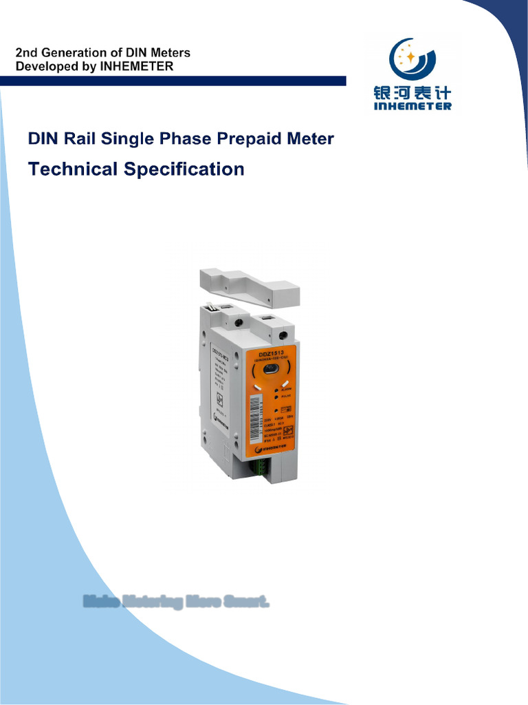 DIN Meter Data Sheet | PDF | Mains Electricity | Specification ...
