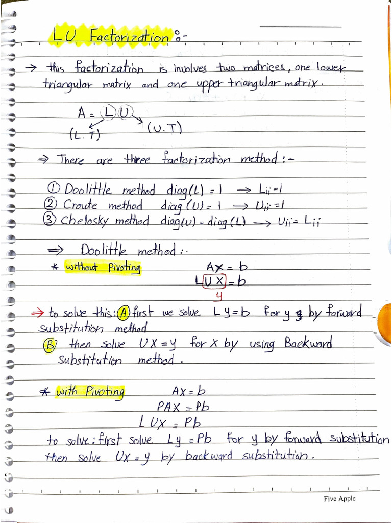 LU Factorization | PDF