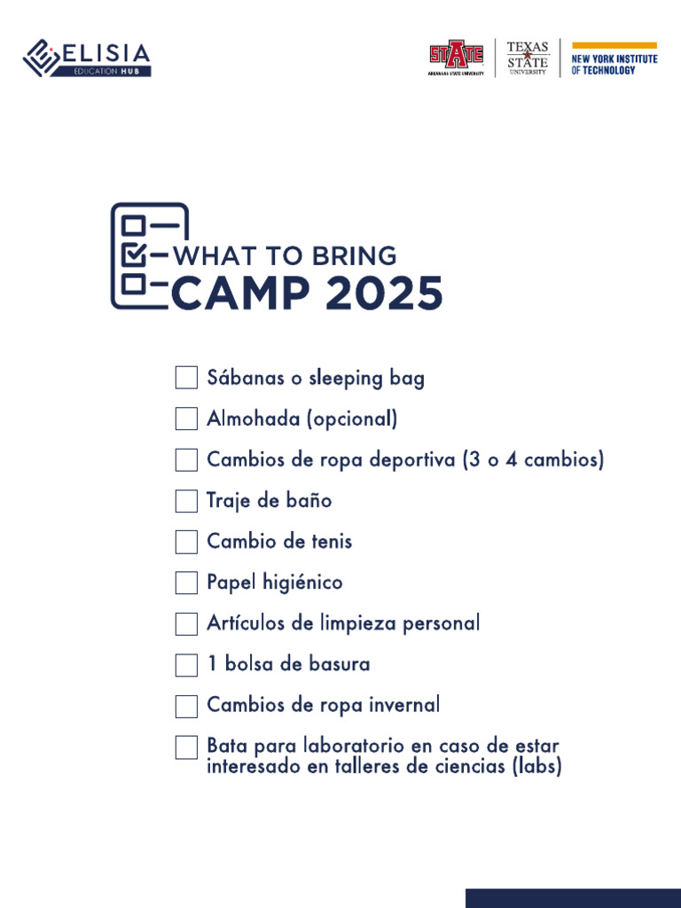 What To Bring | PDF