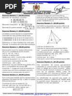 Examen Régional Mathématiques 3AC | PDF | Géométrie | Mathématiques