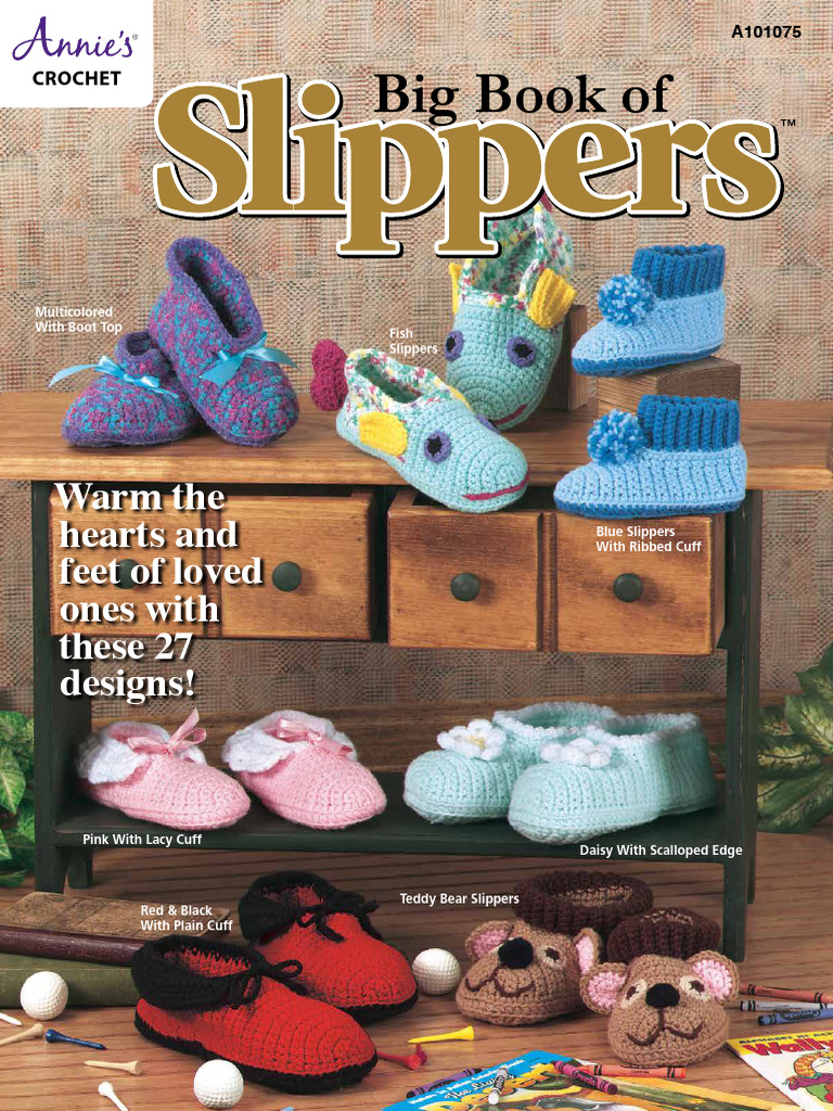Book of Slippers C | PDF | Crochet | Yarn