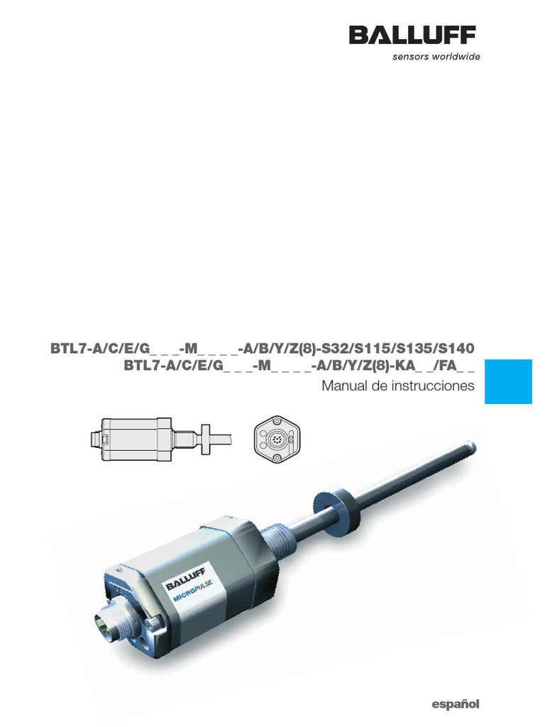 Manual BTL7 Micropulse Balluff | PDF | Guía de onda | Diodo emisor de luz
