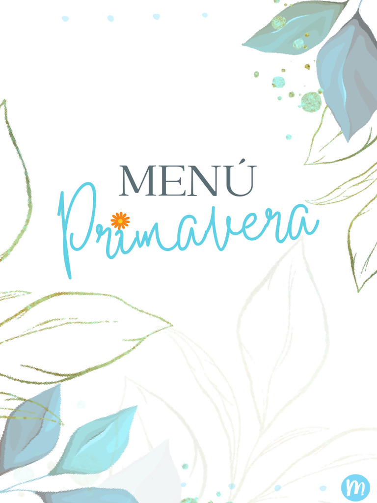 Menú Primavera | PDF | ensalada | Almuerzo