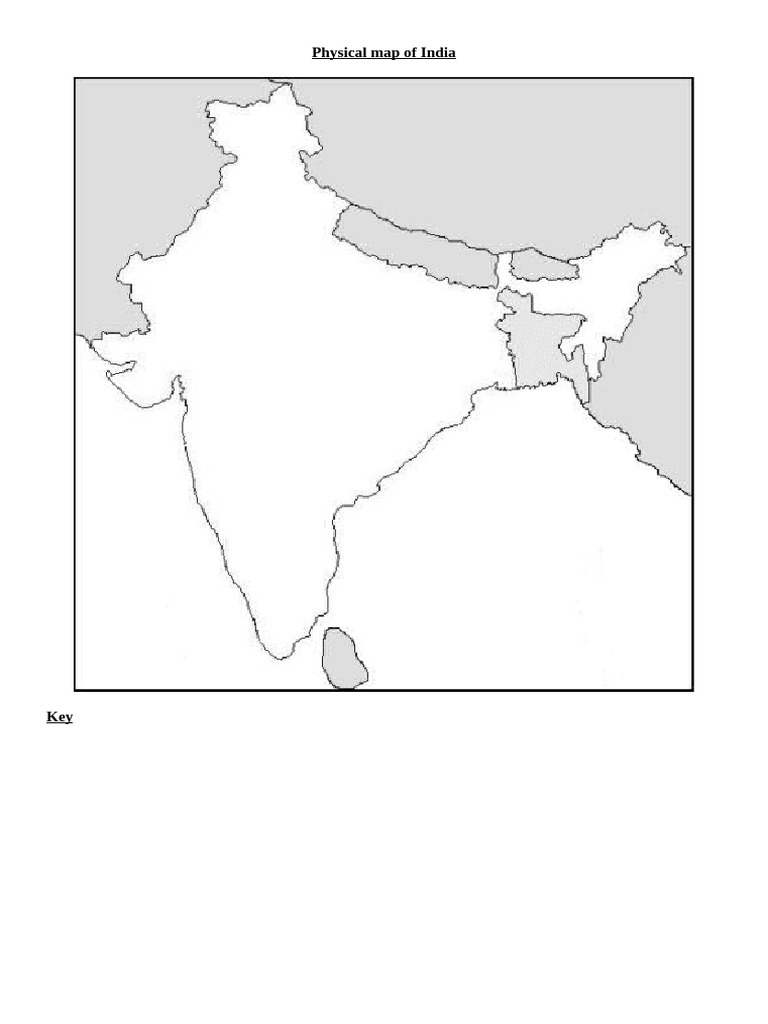 1d Physical Map of India | PDF