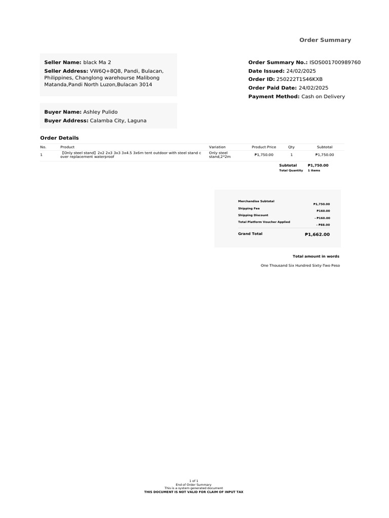 Order Summary 2 | PDF | Economies | Business