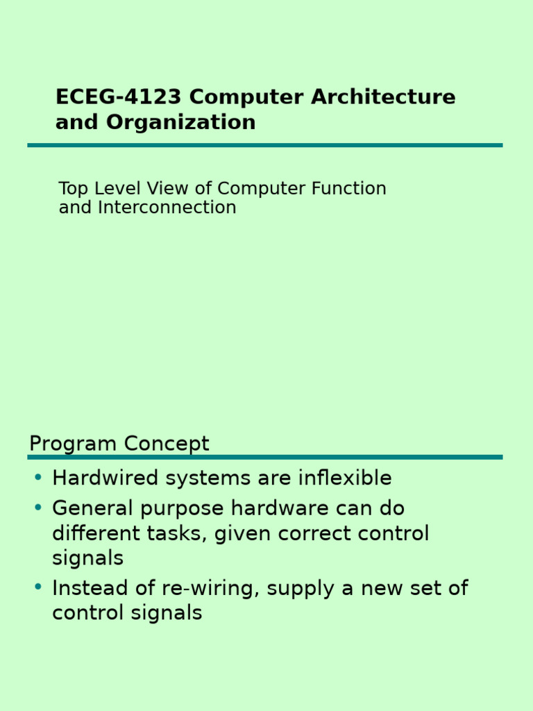 03 Top Level View of Computer Function and Interconnection | PDF | Input/Output | Central ...