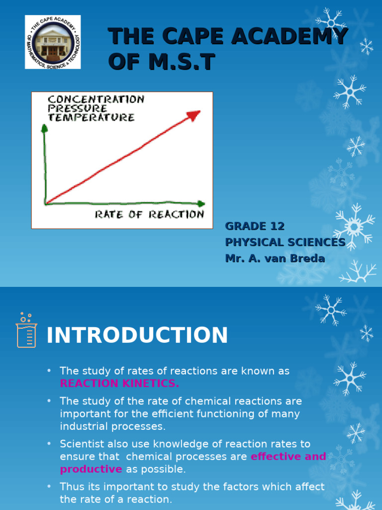 RATE OF CHEMICAL REACTIONS Final | PDF | Reaction Rate | Chemical Kinetics