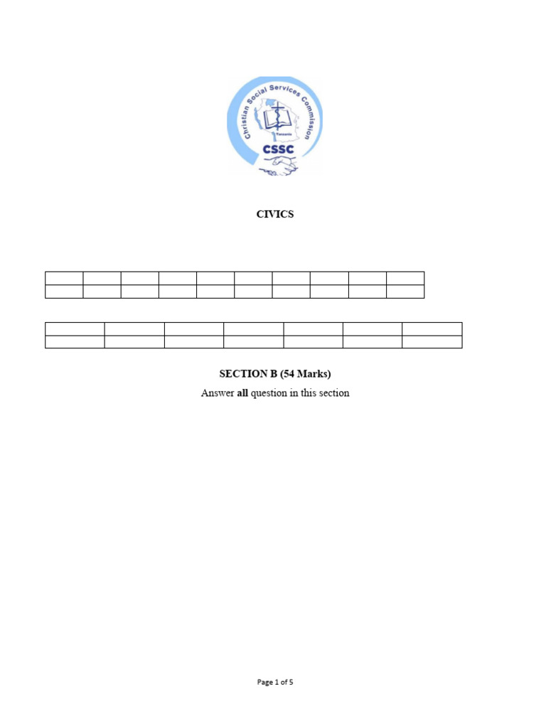 Civics Marking Scheme Form Four 2024 | PDF | Poverty | Poverty ...
