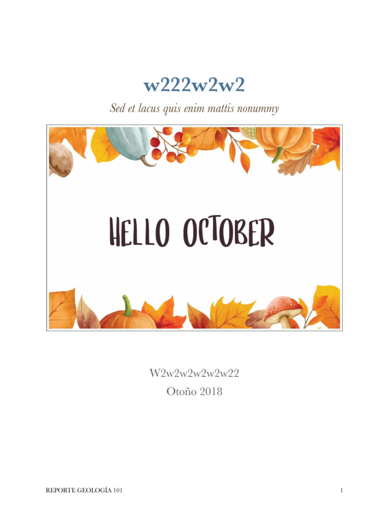 Sed Et Lacus Quis Enim Mattis Nonummy: W2w2w2w2w2w22 Otoño 2018 | PDF