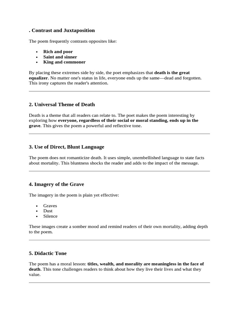 Contrast and Juxtaposition | PDF | Poetry