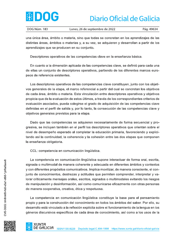 Descriptores Operativos Por Competenci | PDF