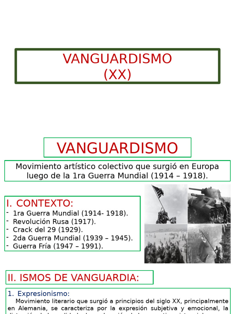 Tema 7. Vanguardismo Europeo. | PDF | Vanguardia