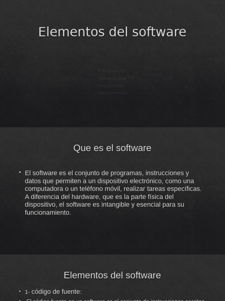 Elementos Del Software | PDF | Programa de computadora | Programación