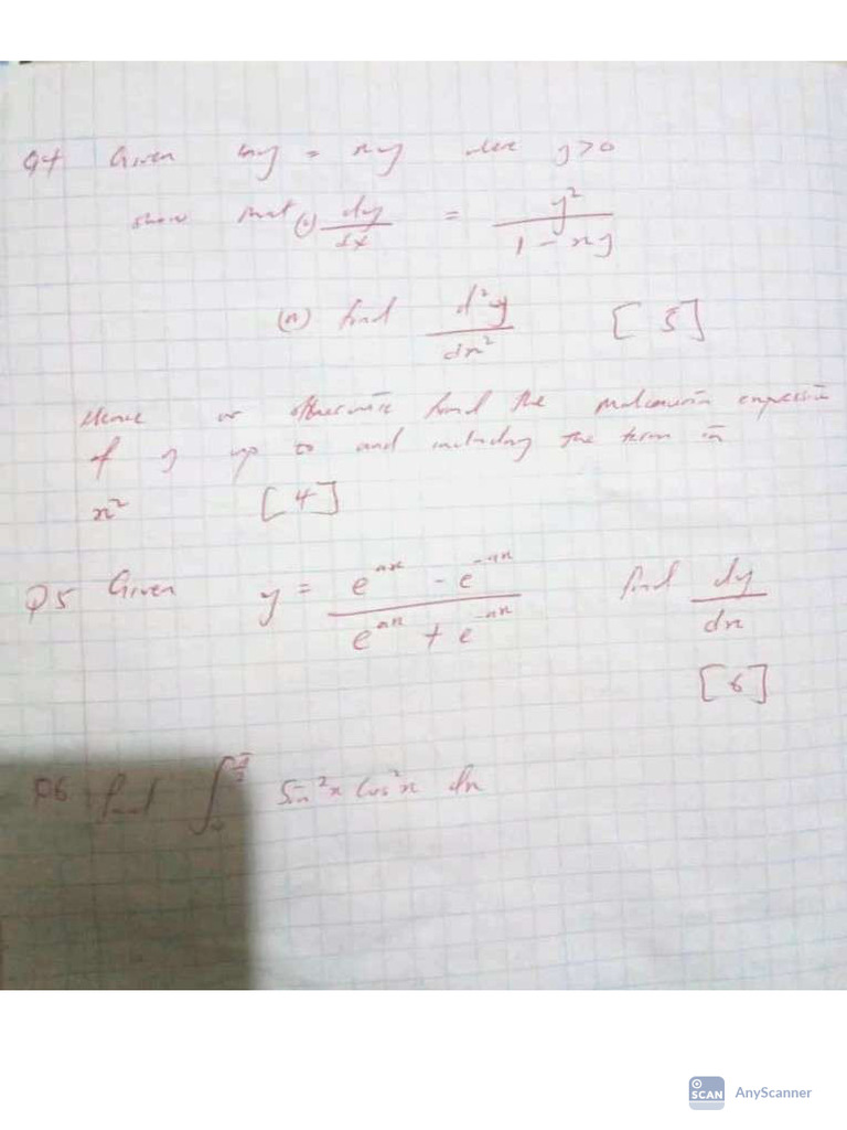 A Level Maths Test 1 | PDF