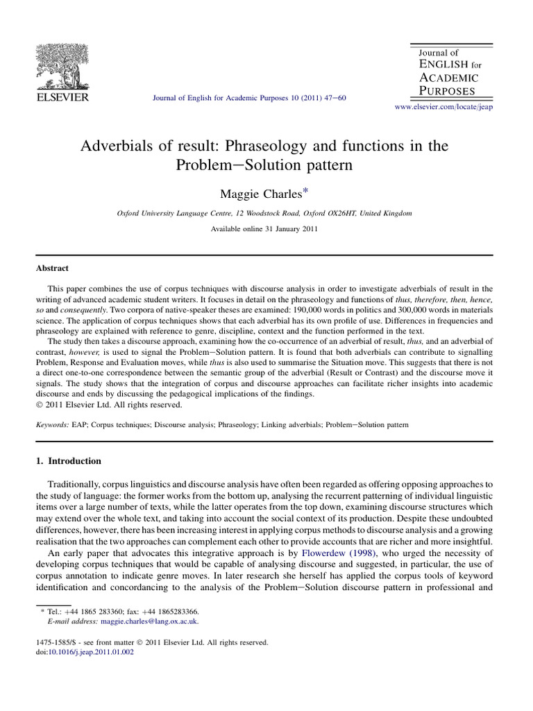 Adverbials of Result Phraseology and Functions in The Problem-Solution ...