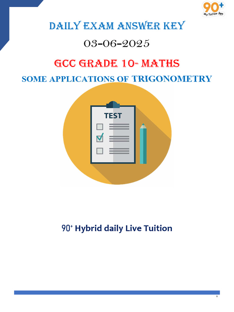 PCM Tuition - Grade 10 Maths 03 June Day 4 | PDF