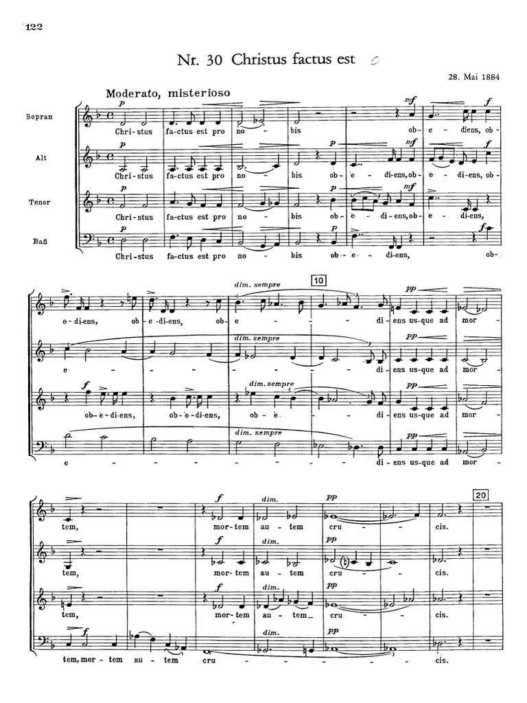 Bruckner - Christus Factus Est | PDF