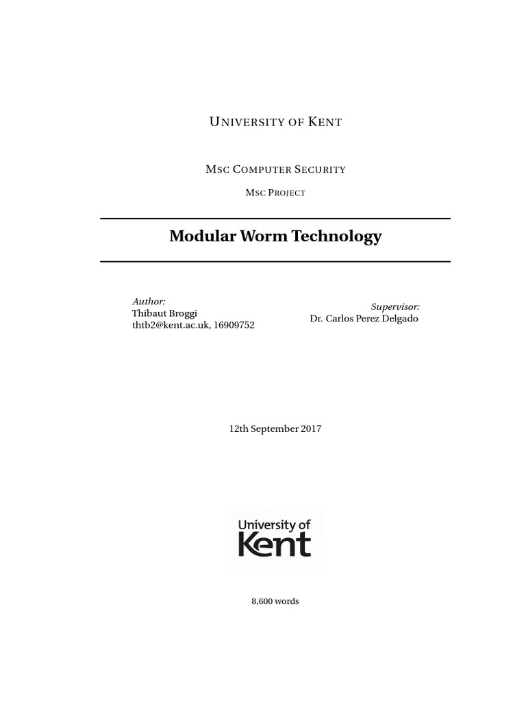 Modular Worm Technology | PDF | Malware | Antivirus Software