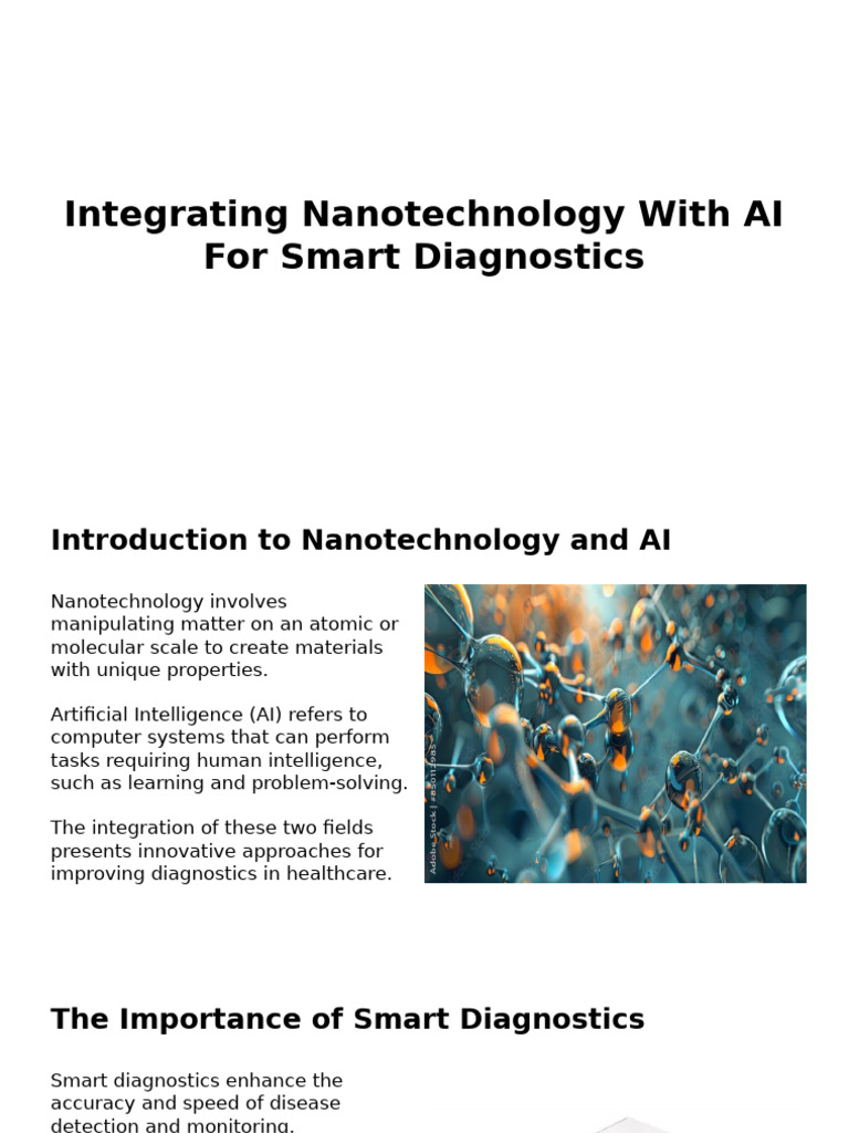 Integrating Nanotechnology With AI For Smart Diagnostics | PDF ...