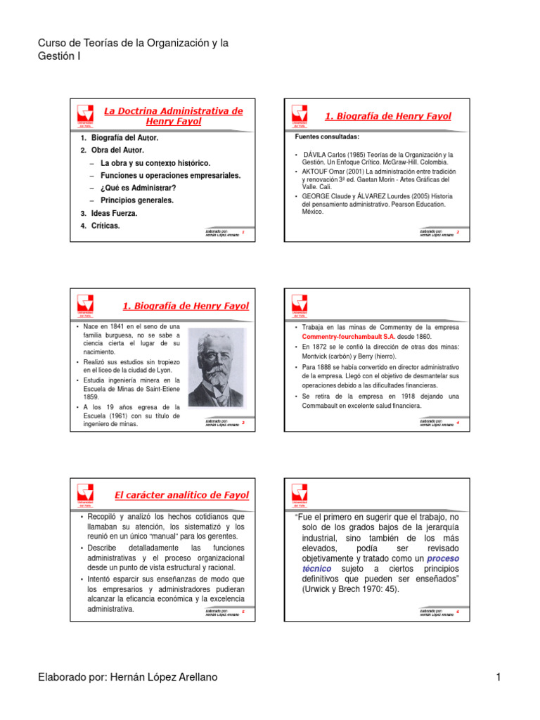 Teorías de Gestión: Henry Fayol | PDF | Business | Teoría