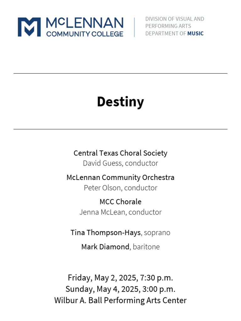 2025 Spring Concert Program | PDF