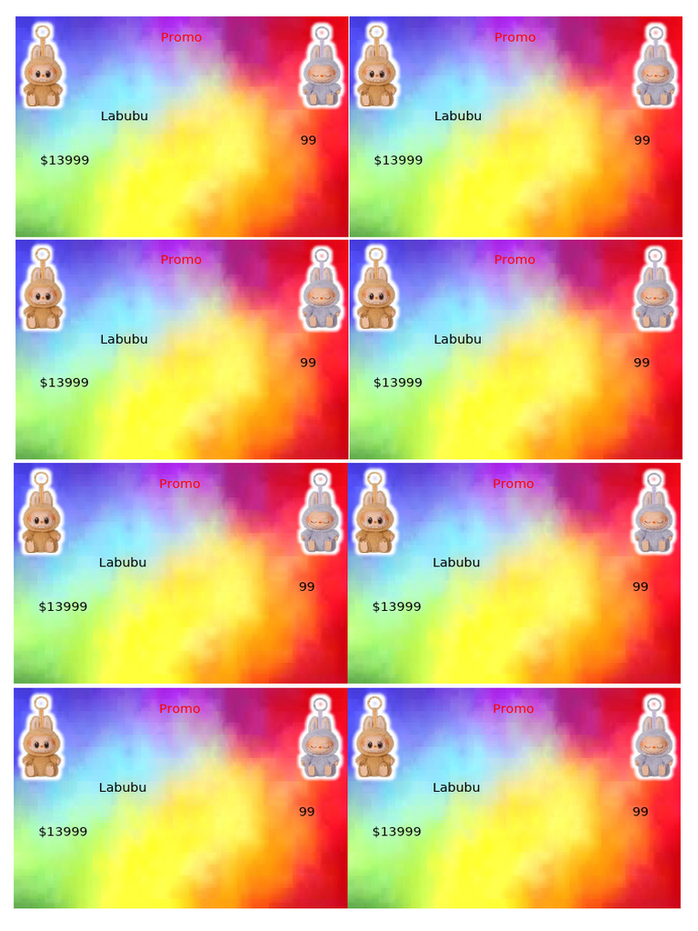 Labubu Promo Pricing Overview | PDF