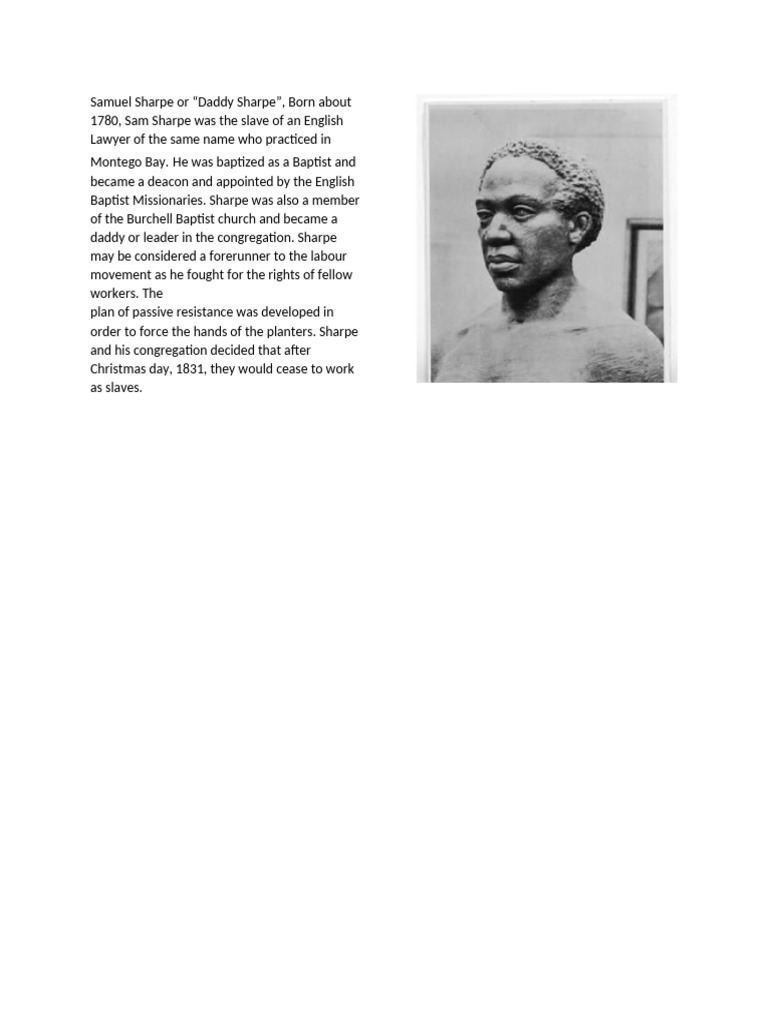Samuel Sharpe: Birth and Legacy | PDF