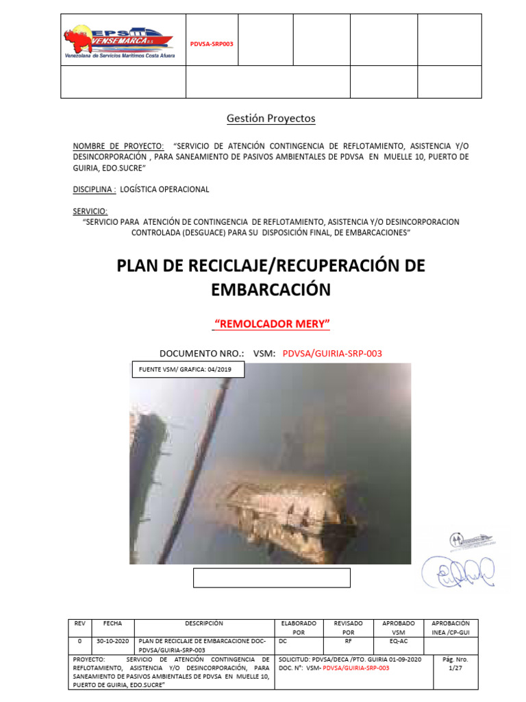 VSM Pdvsa Deca SRP 003 RM Mery | PDF | Saneamiento