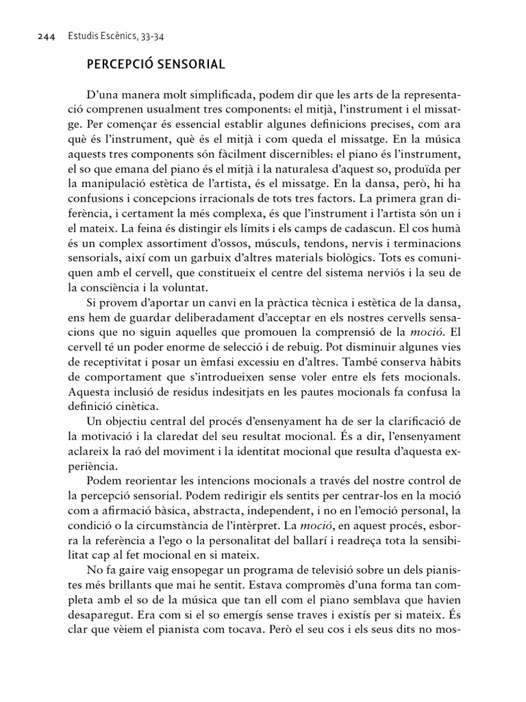 Percepcio Sensorial | PDF