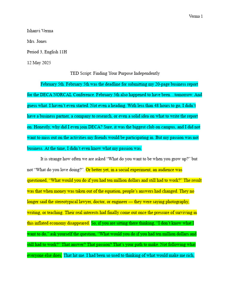 Ishanvi Verma - TED Script 2025 | PDF