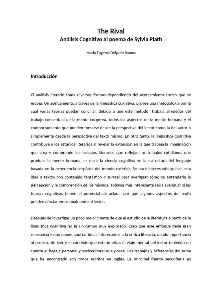 The Moon and The Yew Tree Ensayo | PDF | Metáfora | Cognición