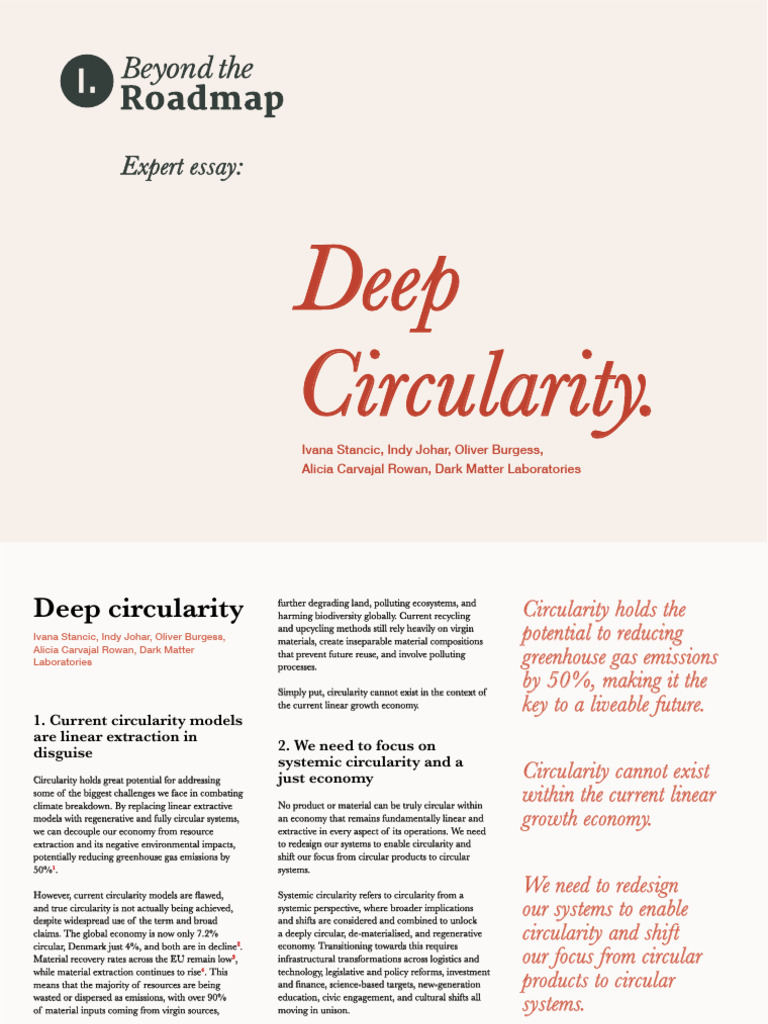 Beyond Roadmap Deep Circularity DML 1732099089 | PDF | Green Growth ...