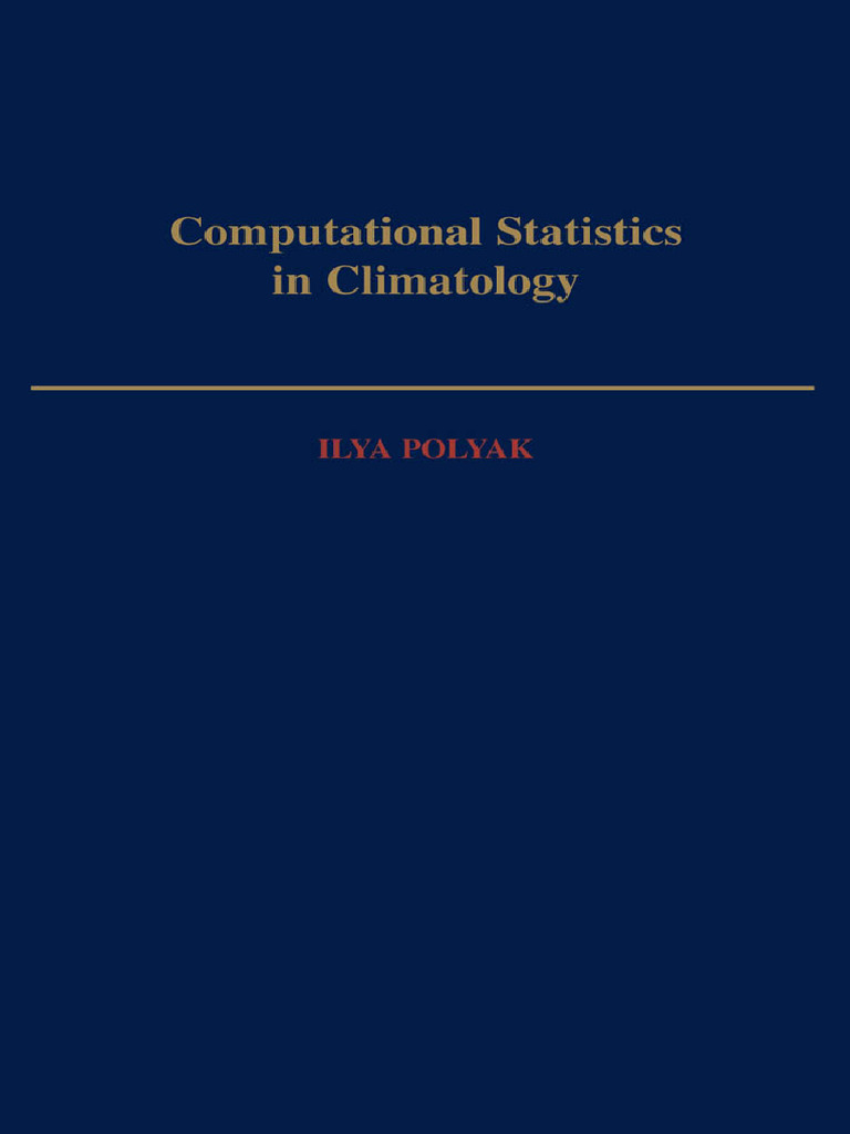 Computational Statistics in Climatology | PDF | Matrix (Mathematics ...