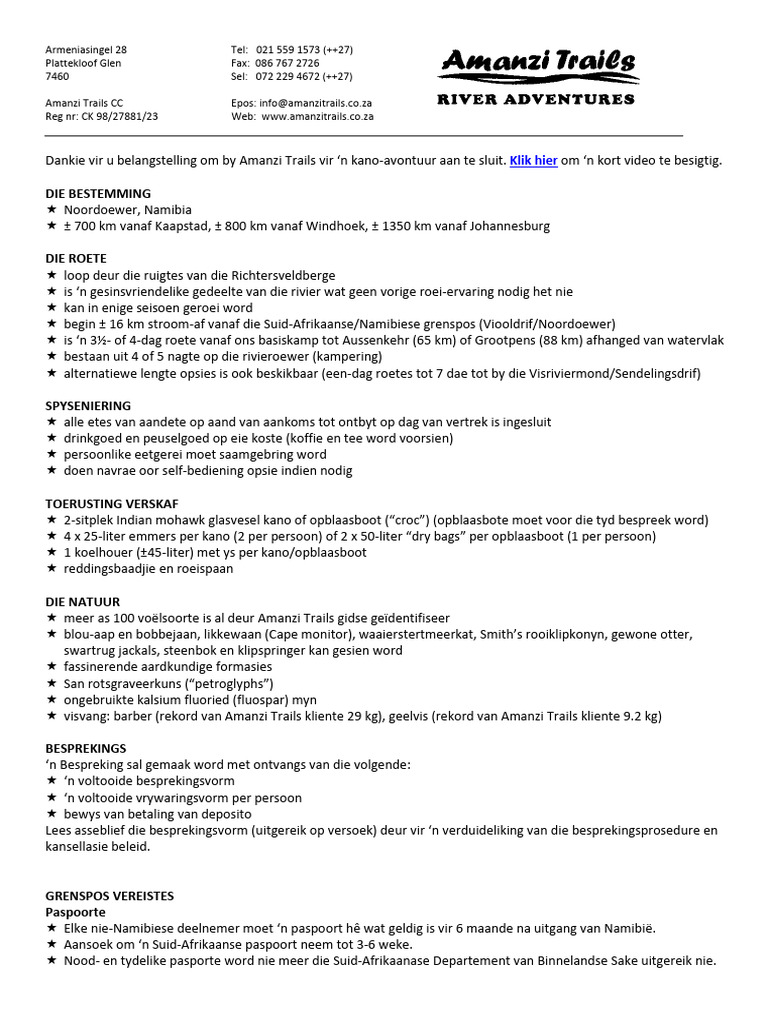 Algemene Inligting Dokument | PDF