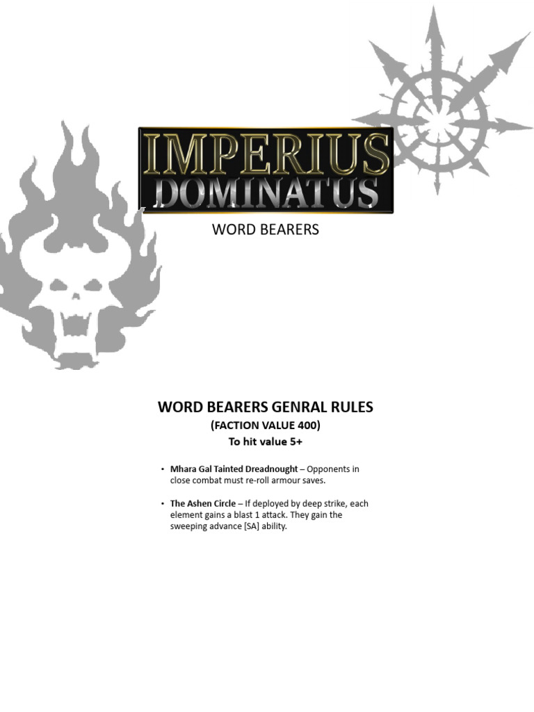 Legiones Astartes Word Bearers Legion v1.2 | PDF | Military | Warfare