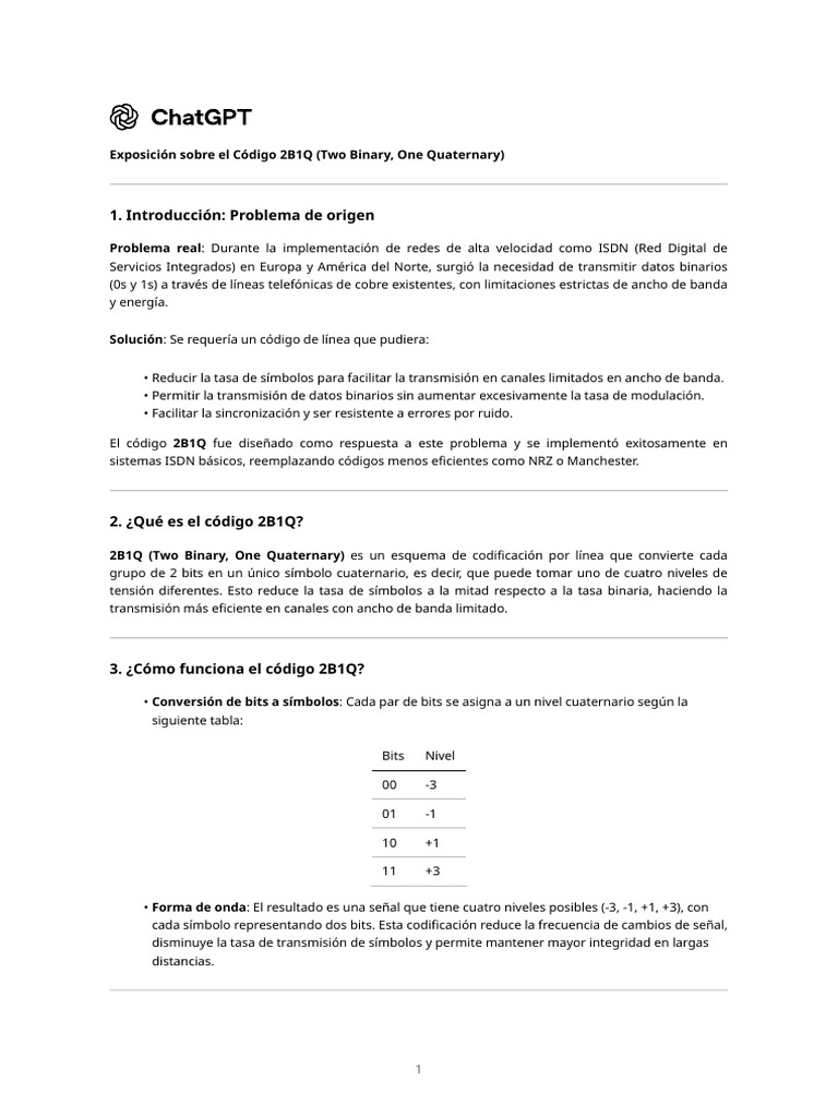 Codigo 2b1q Exposicion Tre | PDF | Densidad espectral | Ingeniería ...