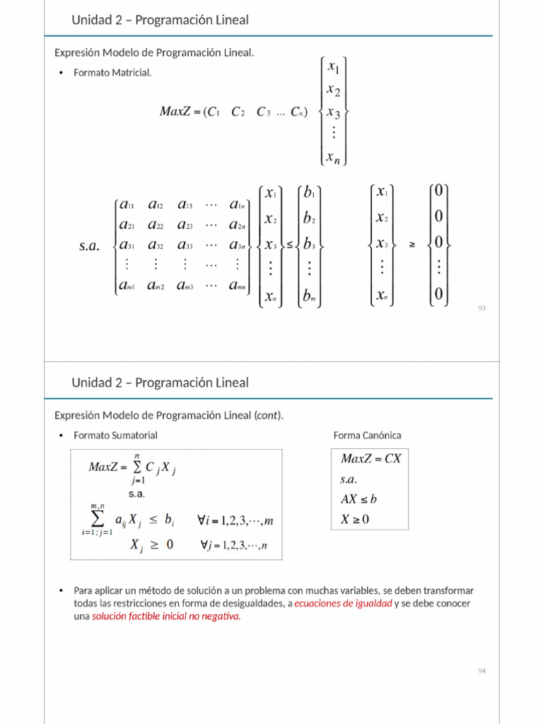 Expresion de Modelo de Progrmación Lineal | PDF