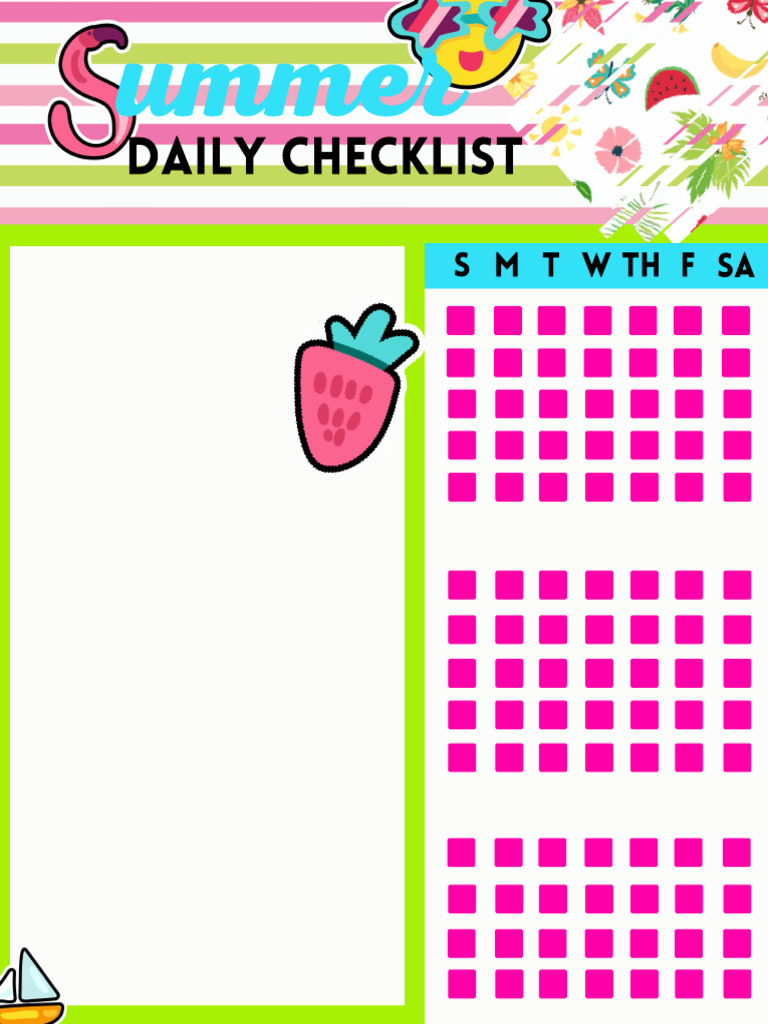 Summer Chore Charts Final | PDF