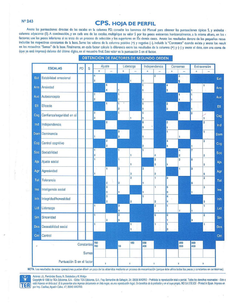 Hoja Perfil CPS | PDF