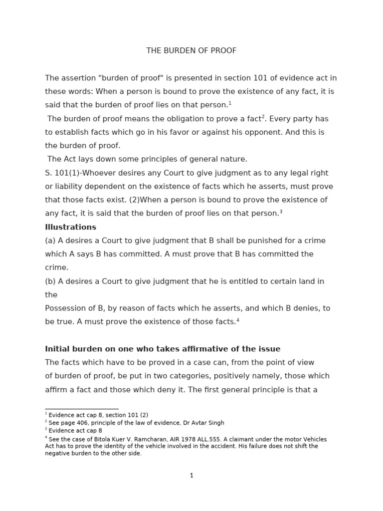 Group 5 Burden of Proof | PDF | Burden Of Proof (Law) | Witness