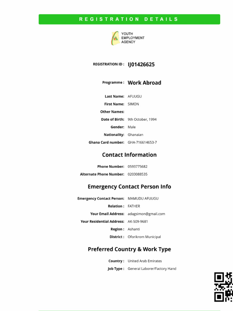 Registration Receipt | PDF