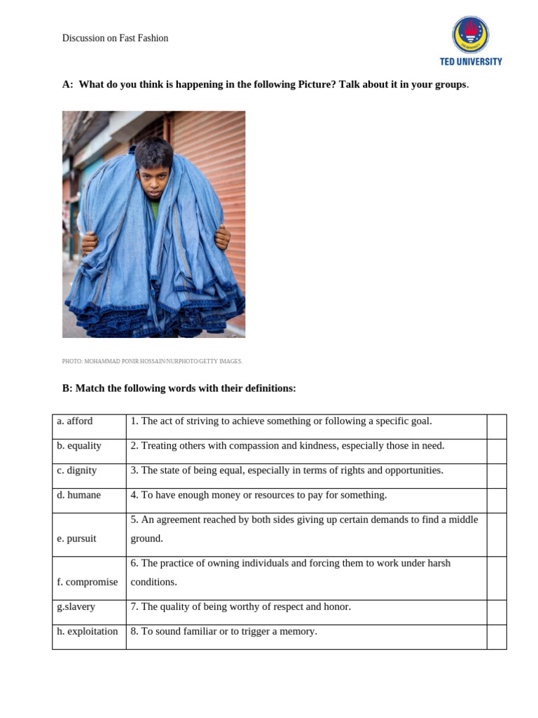 Fast Fashion: Ethical Discussion Points | PDF | Exploitation Of Labour ...