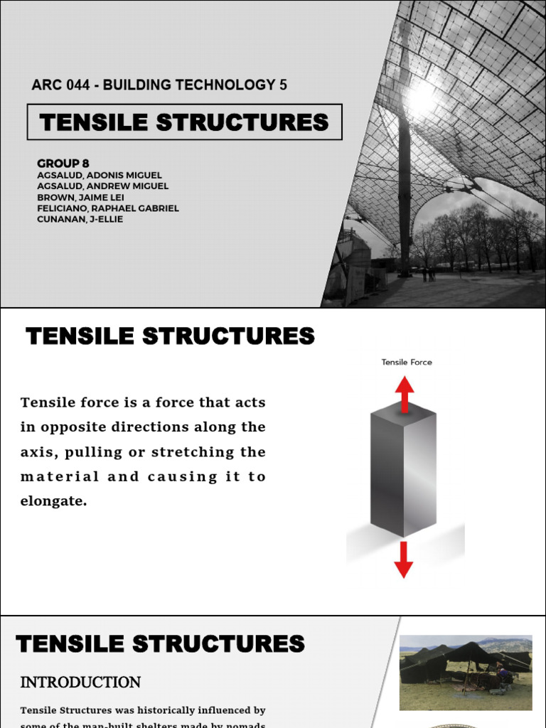 Tensile Structure Group 8 | PDF | Beam (Structure) | Textiles