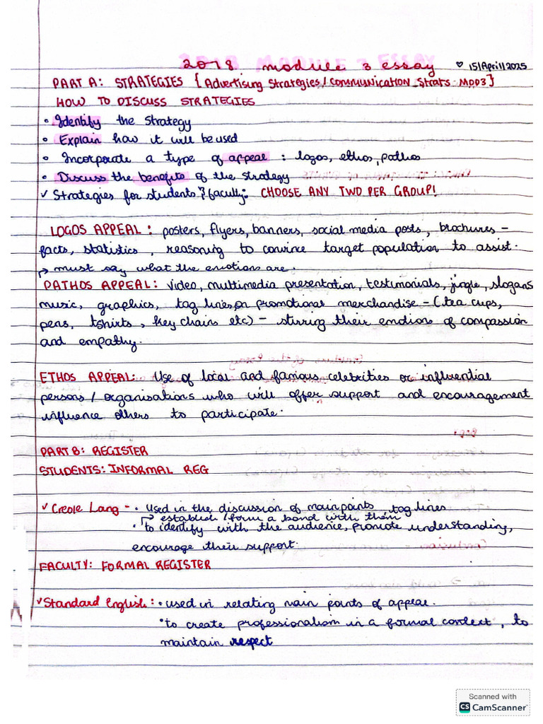 2018 Comms Module 3 Answers | PDF