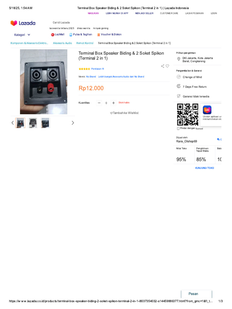 Terminal Box Speaker Biding & 2 Soket S.. | PDF