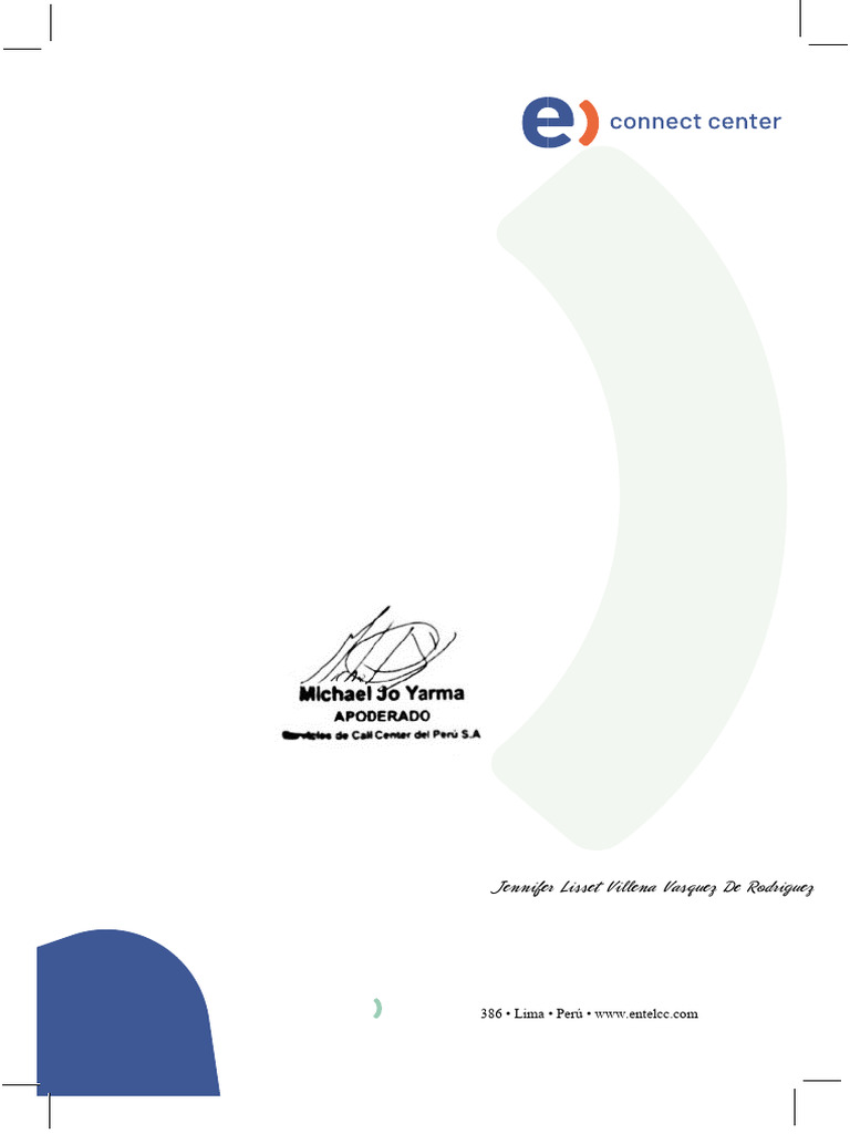 Certificado de Trabajo: Villena Vasquez de Rodriguez Jennifer Lisset ...